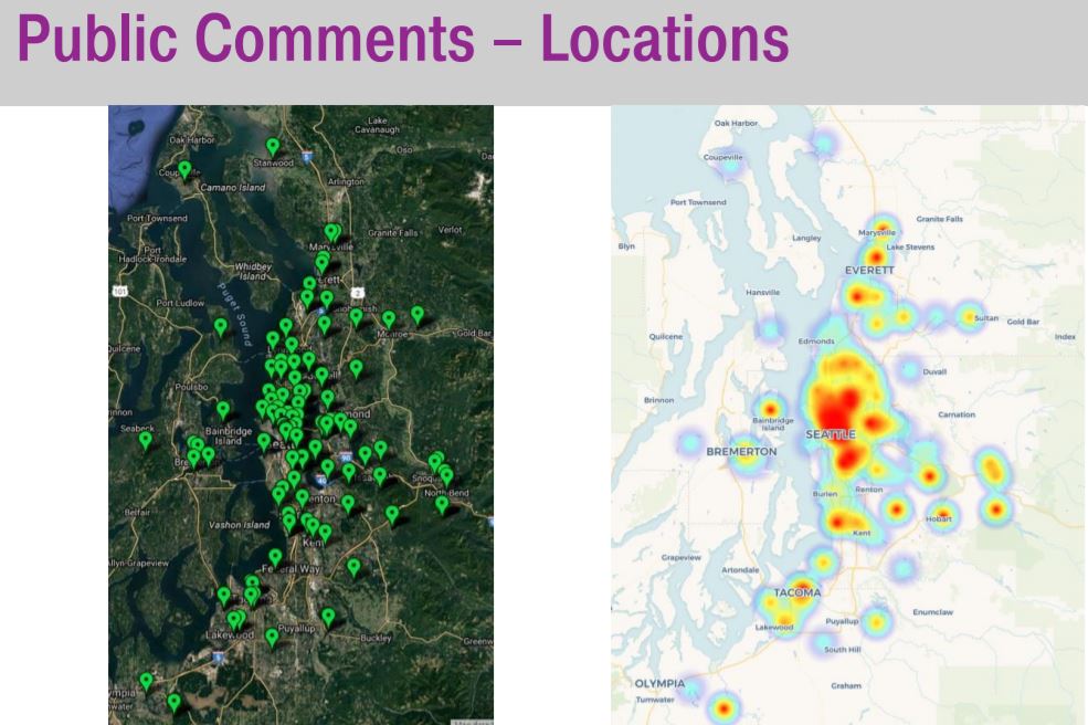 Maps of Public Comments on Regional Transportation Plan | Puget Sound ...