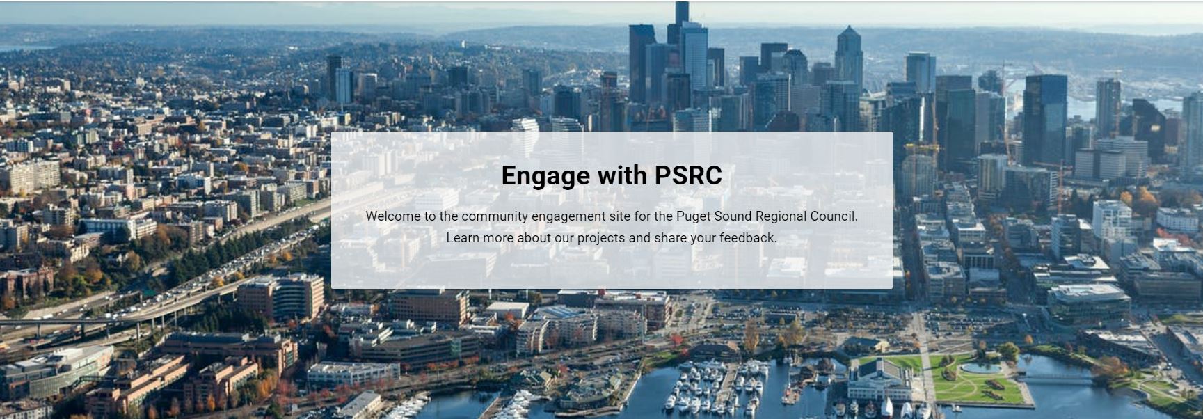 New community engagement site | Puget Sound Regional Council