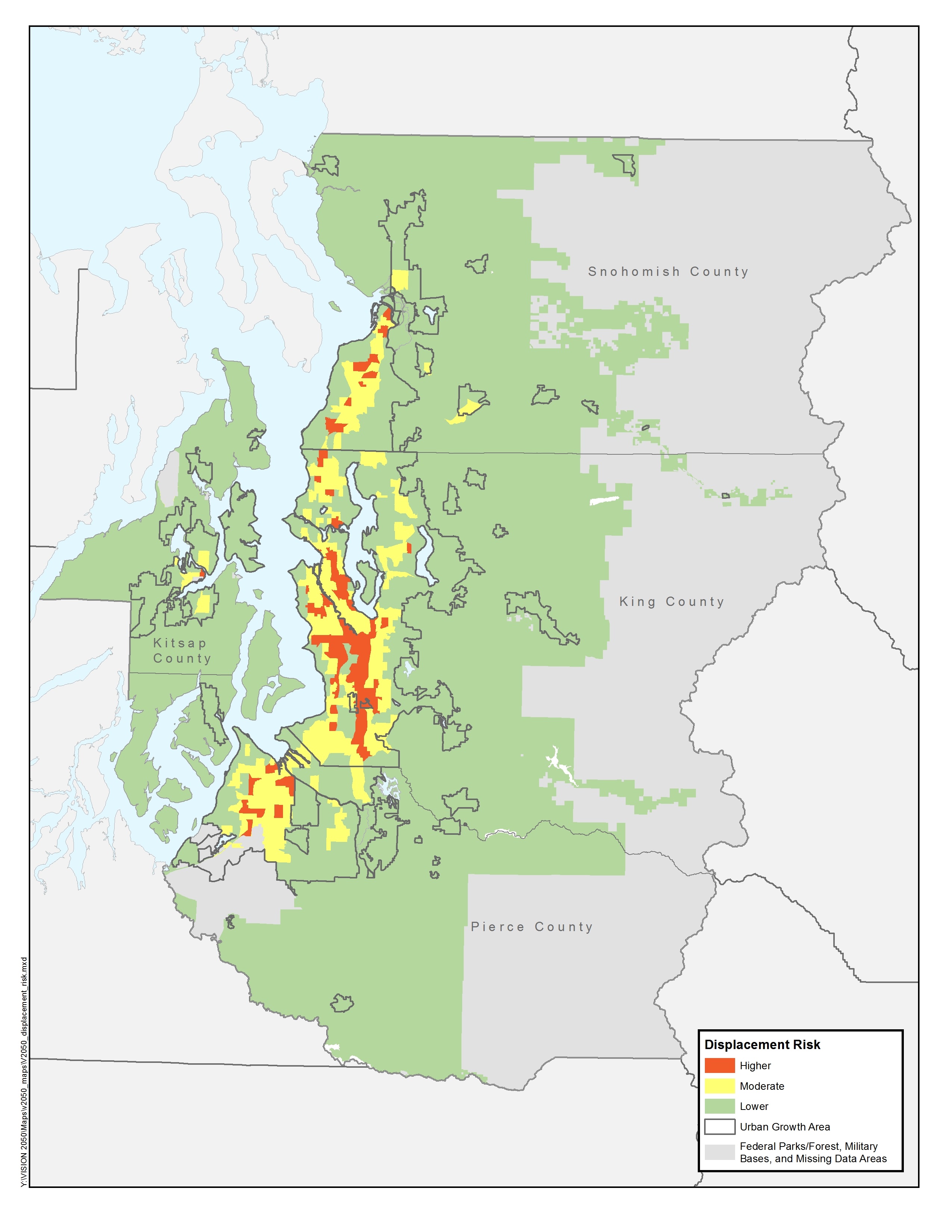 Displacement Risk Map Thumbnail | Puget Sound Regional Council